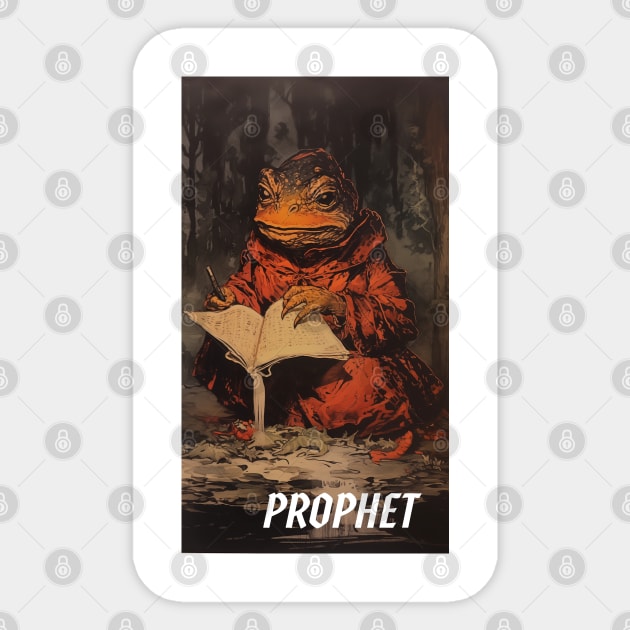 PROPHET - DARK FANTASY ART STYLE FROG - Frog - Sticker | TeePublic