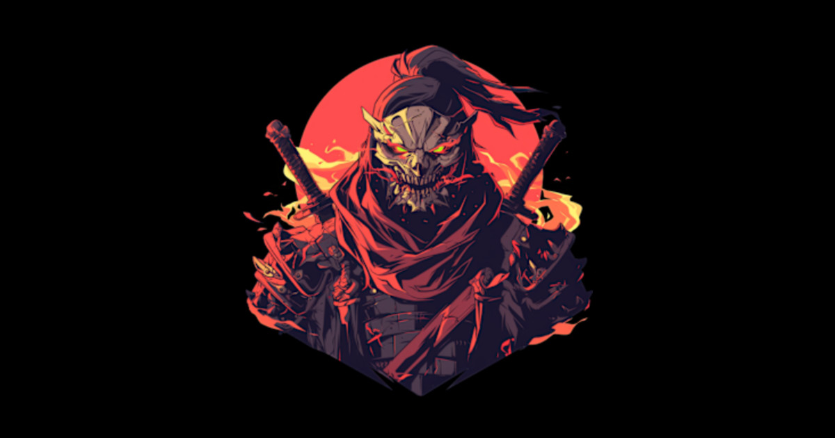 Post Apocalyptic Ninja Samurai T-shirt Design - Ninja Kamui - Sticker ...