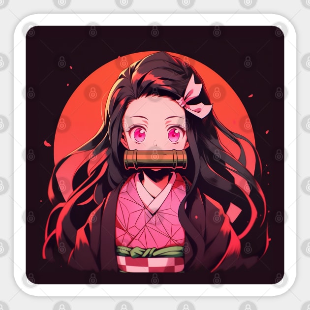 cute nezuko - Anime - Sticker | TeePublic