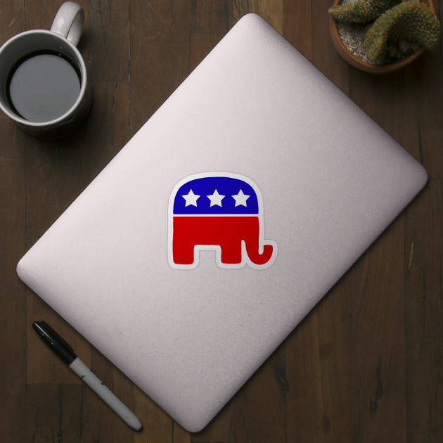 Republican Elephant - Republican Elephant - Sticker | TeePublic