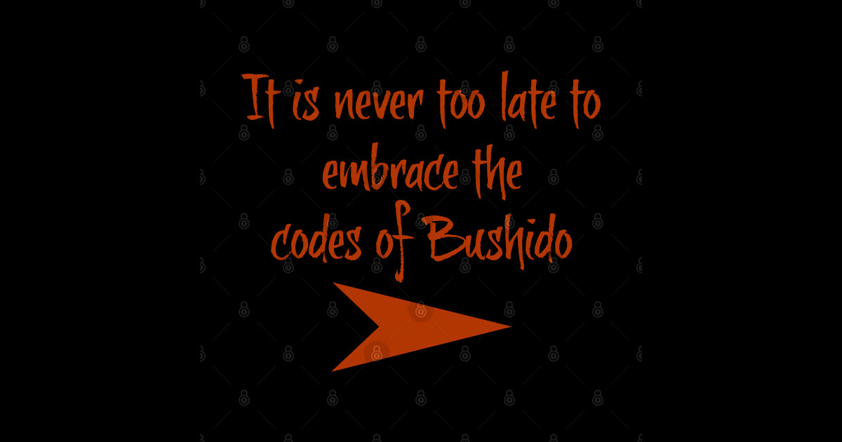 Codes of Bushido - Graphic Teeshirt - Sticker | TeePublic
