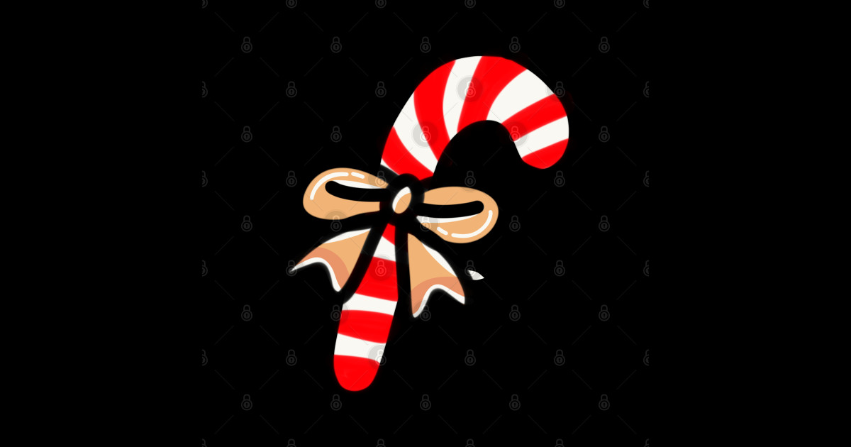 candy cane christmas - Candy Cane - Sticker | TeePublic