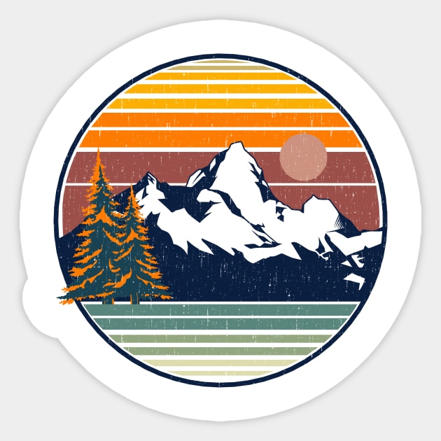 Mountain View - Mountains - Sticker | TeePublic