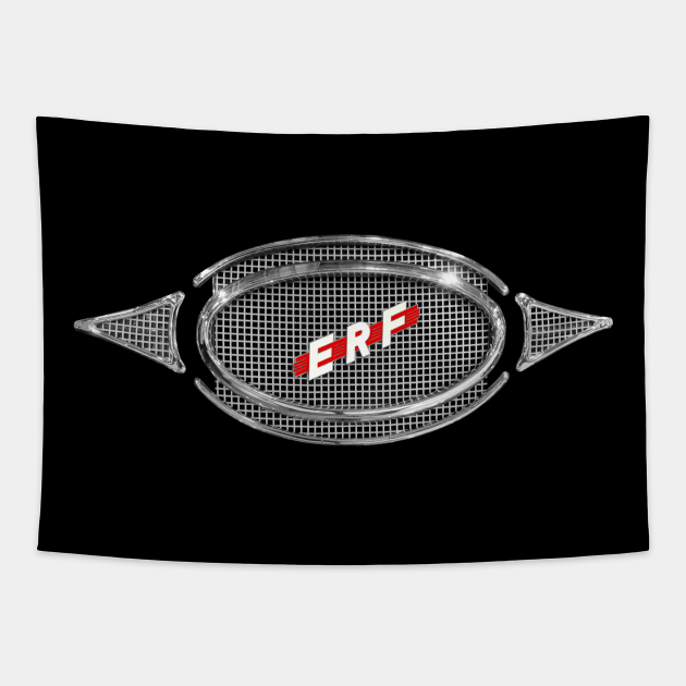 ERF vintage truck grille logo badge - Erf - Tapestry | TeePublic