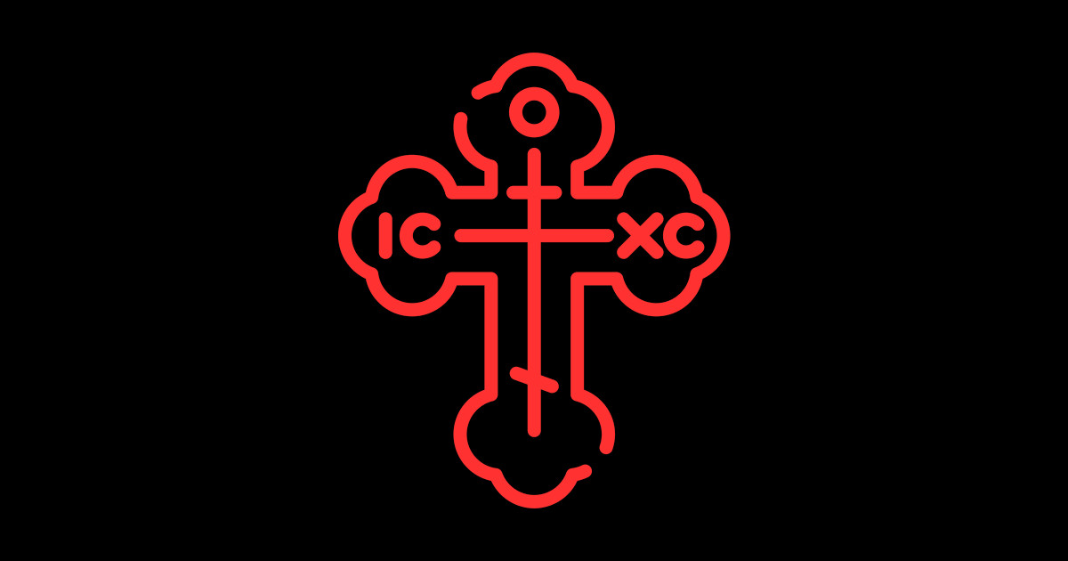 Eastern Orthodox Cross ICXC - Eastern - Sticker | TeePublic