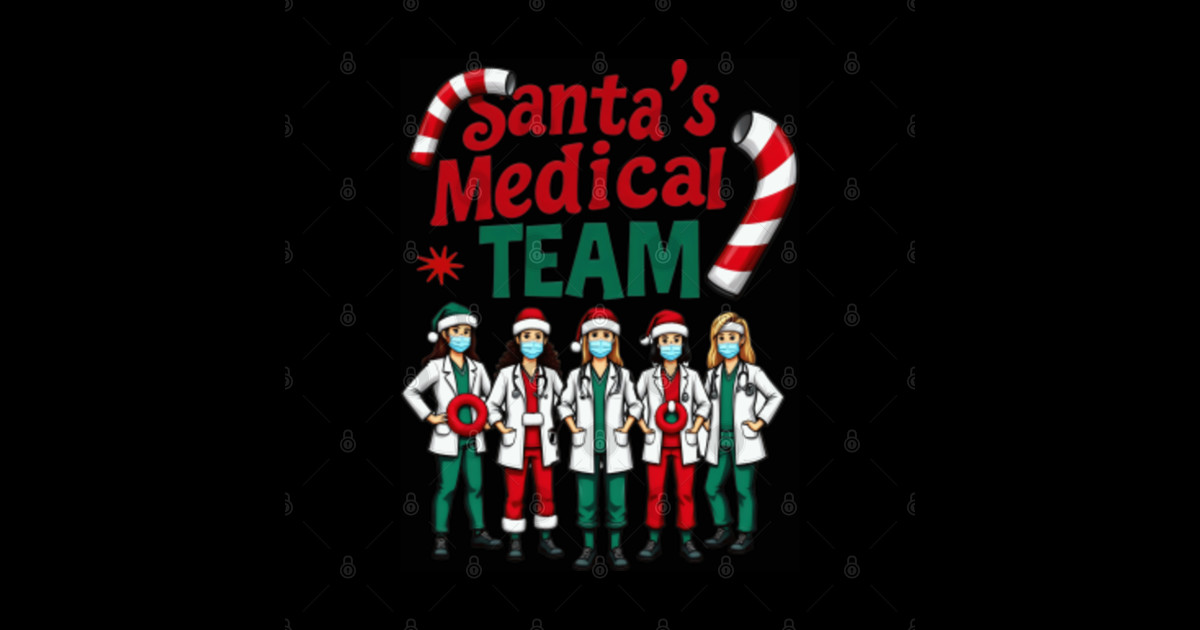 santa medical team - Santa Medical Team - Sticker | TeePublic