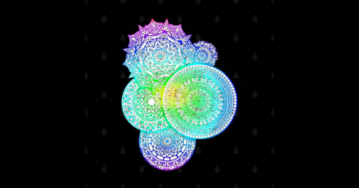 colorful mandalas - Colorful - Sticker | TeePublic