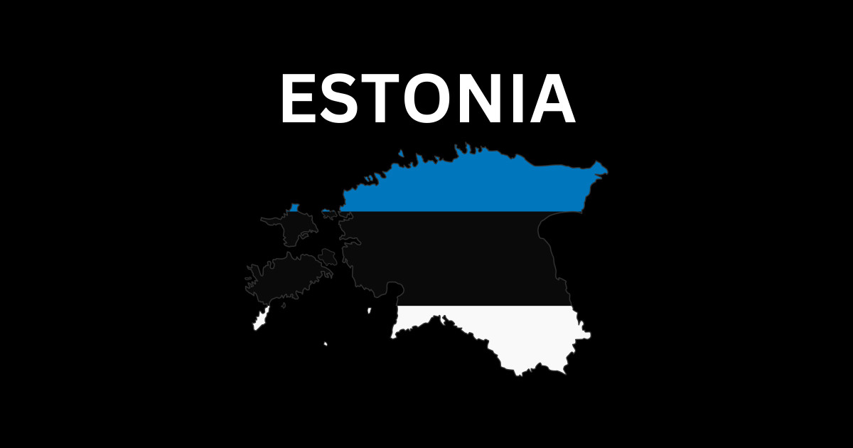 Estonia Flag Map - Estonia - Sticker | TeePublic