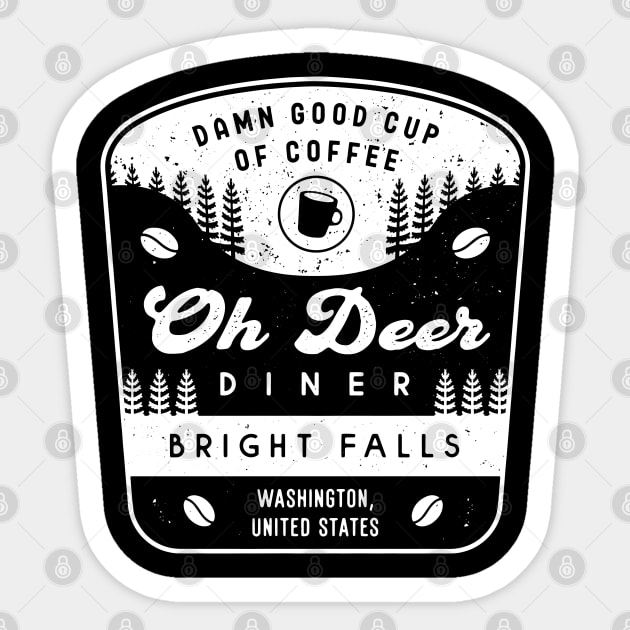 Oh Deer Diner Crest - Alan Wake - Sticker | TeePublic