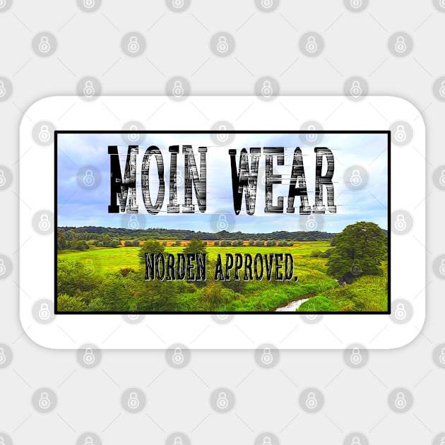 Moin Wear Landscape Logo - Moin - Sticker | TeePublic
