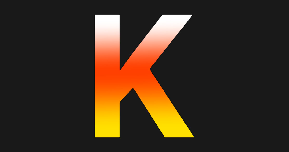 Fire Letter K - Monogram - T-Shirt | TeePublic
