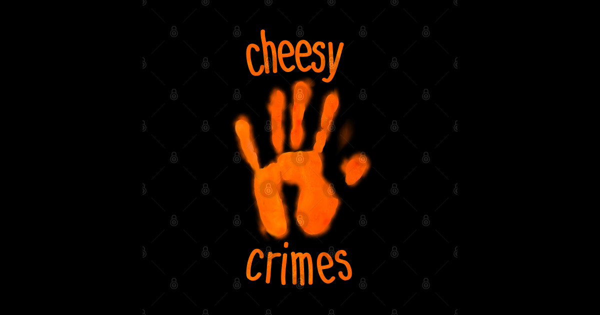 Cheesy Crimes Orange Handprint - Hand Print - Sticker | TeePublic