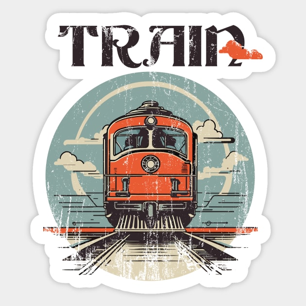 Vintage Train Vector Design - Train Vintage - Sticker | TeePublic