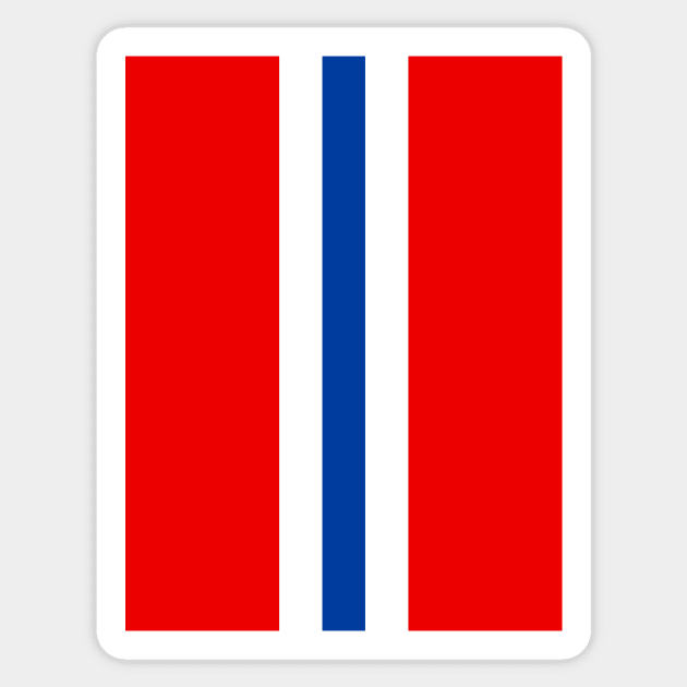 Retro Rangers Vertical Bar Stripes Red, White, Blue - Rfc - Sticker ...