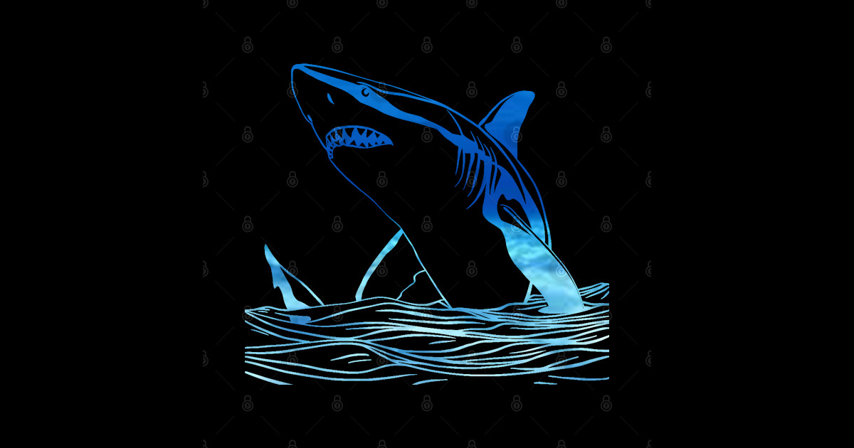 blue shark - Shark Lover - Sticker | TeePublic