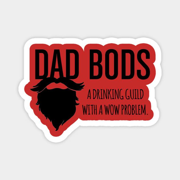 Original Dad Bods Logo - Black Lettering - Dad Bods Classic - Magnet ...