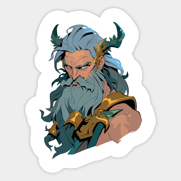 Greek Mythology Poseidon - Greek Mythology - Sticker | TeePublic