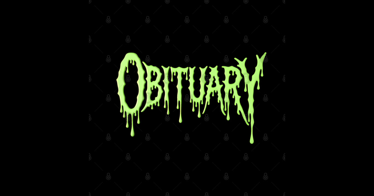 Obituary Slime Dripping Logo Classic Death Metal - Obituary - Magnet ...