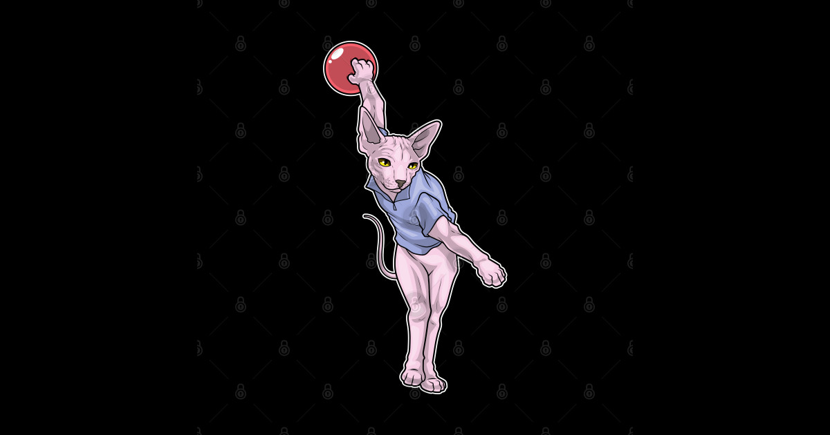 Sphinx Cat Bowling Bowling ball - Bowling - Sticker | TeePublic