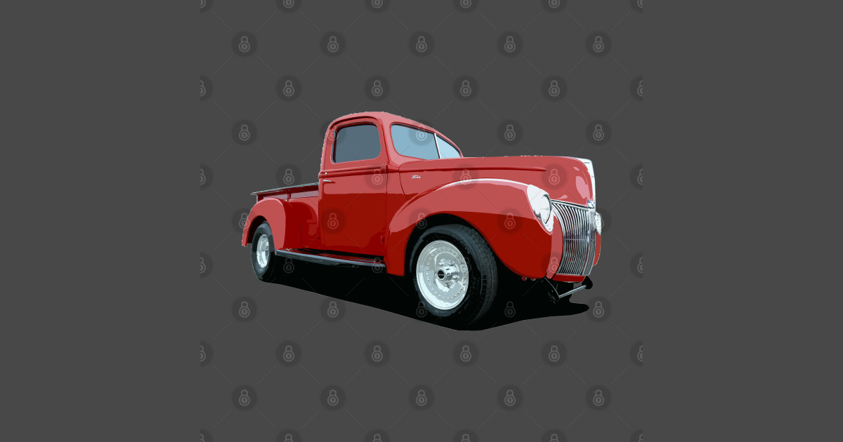 1940 Ford Dragster - stylized color - Ford Deluxe - T-Shirt | TeePublic