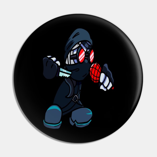 Hank FNF (Friday Night Funkin) - Hank Fnf - Pin | TeePublic