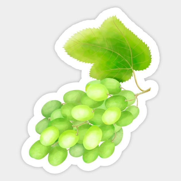 Green grapes - Grapes - Sticker | TeePublic