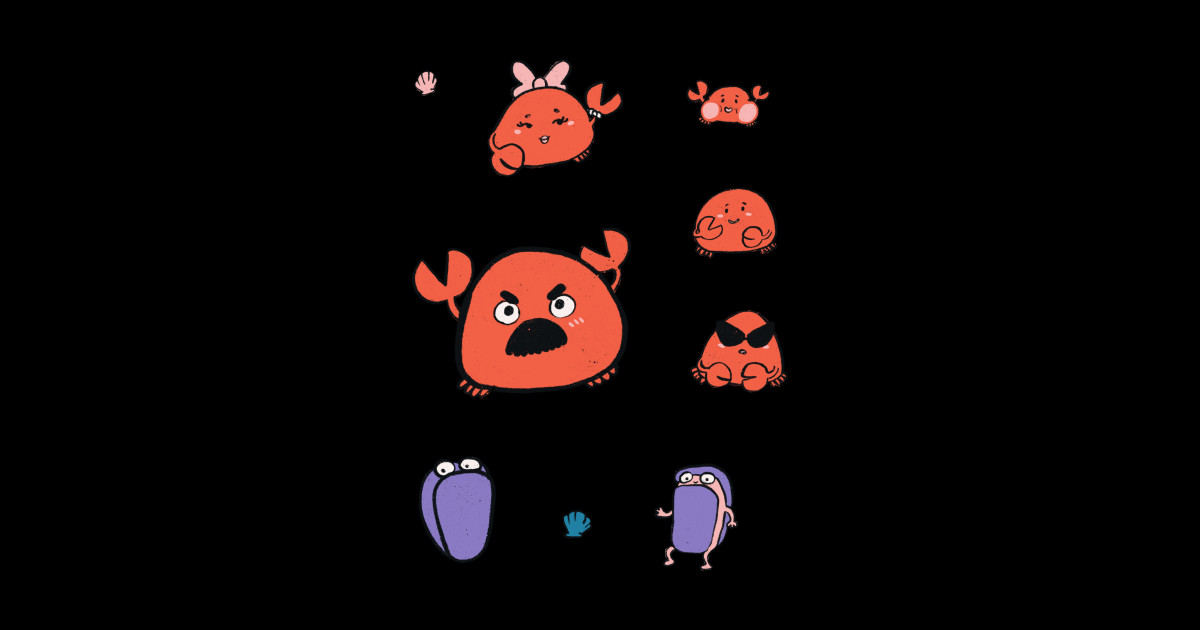 Crab gang stickers - Crab - Sticker | TeePublic