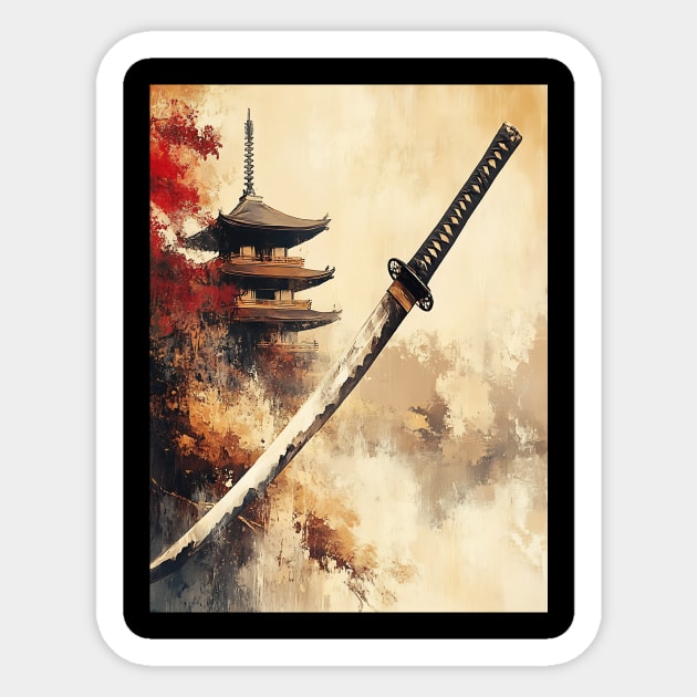 Japanese Katana 04 - Japanese Katana - Sticker | TeePublic