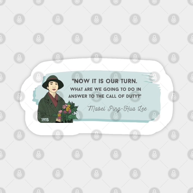 History Quote: Suffragette and Women's Rights Activist - Mabel Ping-Hua ...