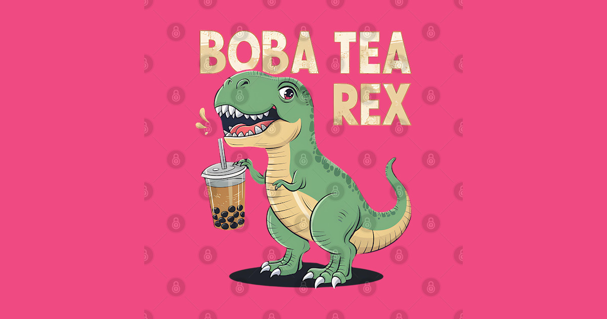 Boba Tea-Rex - Boba Dino - T-Shirt | TeePublic