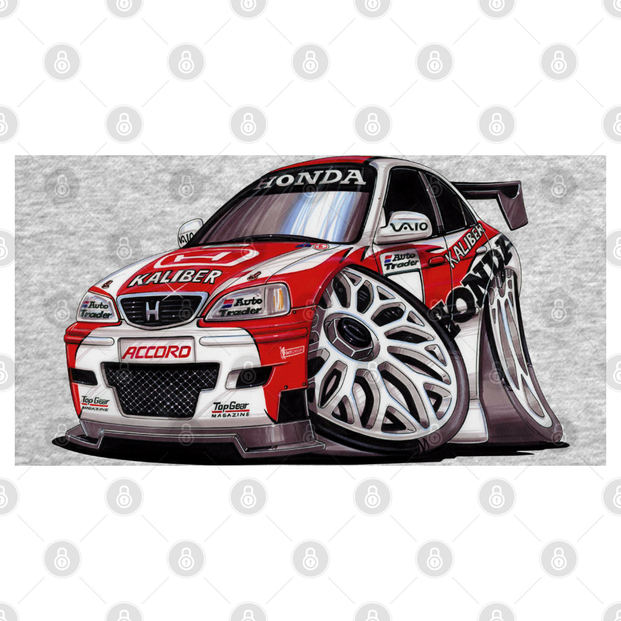 DigiRods Accord BTCC Race Track Car #1 Koolart Cartoon Car - Accord - T ...