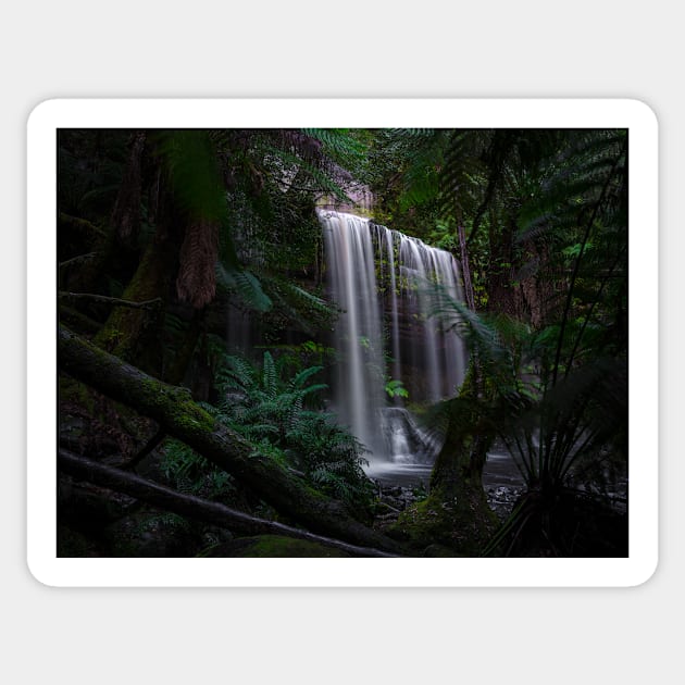 Russell Falls, Tasmania - Russell Falls - Sticker | TeePublic
