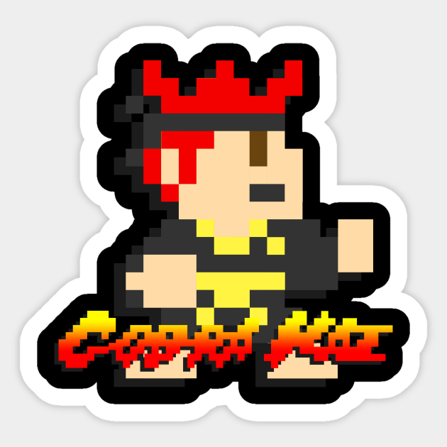 Cobra Kai Pixel Hawk - Cobra Kai - Sticker | TeePublic