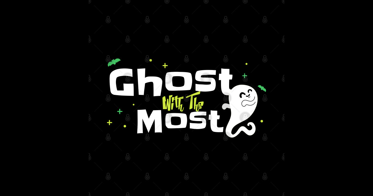 “Ghost With The Most” Playful Dancing Ghost - Ghost - Sticker | TeePublic