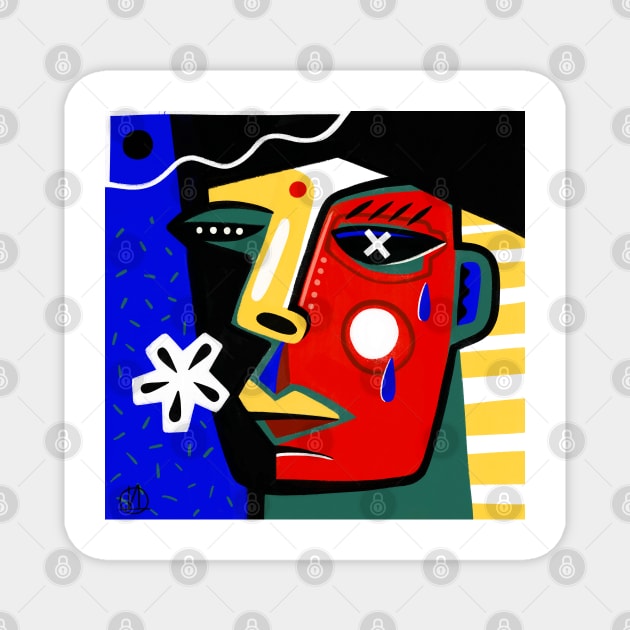 Art face - Face - Magnet | TeePublic