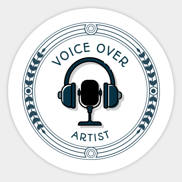 voice Over artists strident logo - Voiceover - Sticker | TeePublic