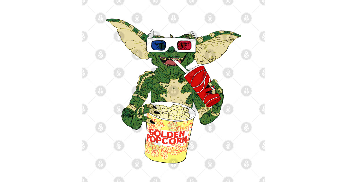Popcorn Gremlin (version a) - Gremlins - T-Shirt | TeePublic