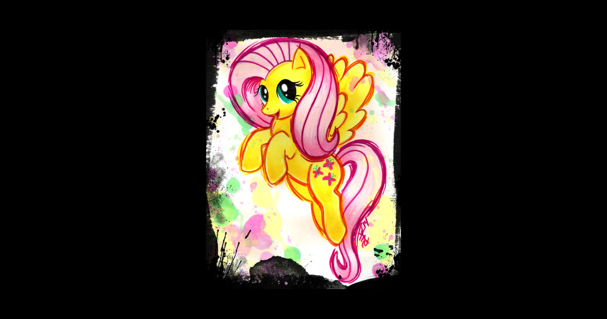 Fluttershy - Water Colors - Sticker | TeePublic
