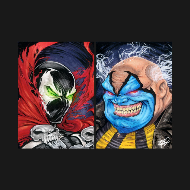 SPAWN vs CLOWN aka VIOLATOR - Spawn - T-Shirt | TeePublic