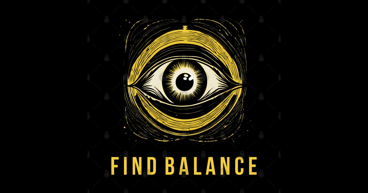 Classic aesthetic simple Golden eye: FIND BALANCE - Eyes - Sticker ...