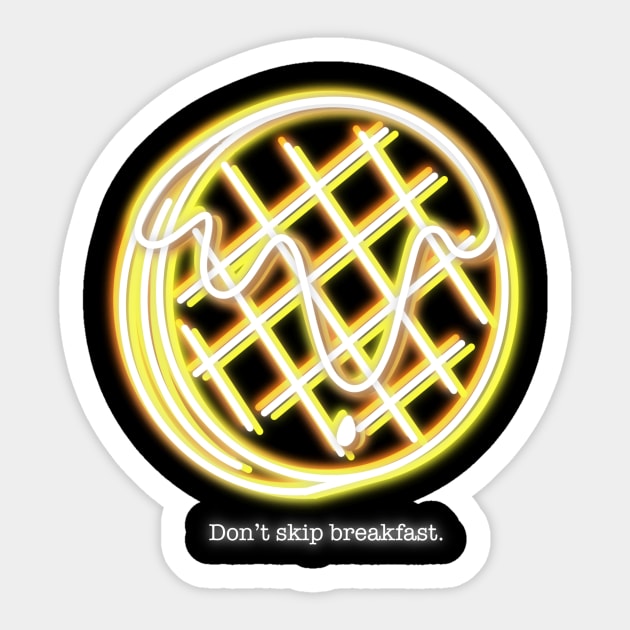 Neon - Waffle - Neon Waffles - Sticker | TeePublic