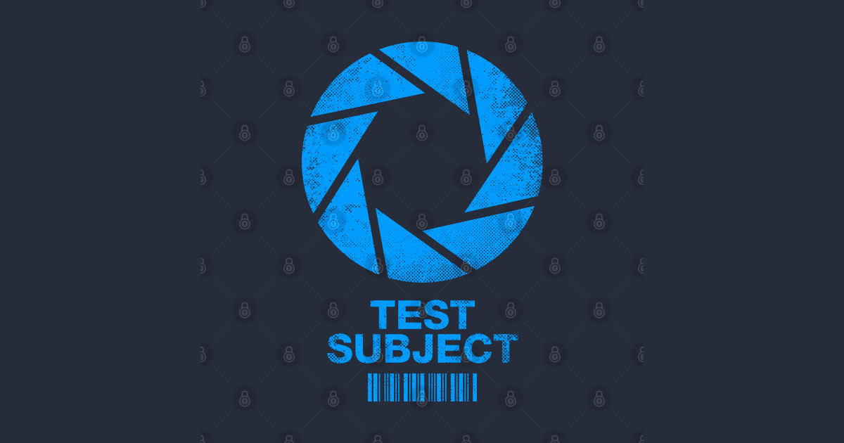 Aperture Science Test Subject -blue- Portal 2 - T-Shirt | TeePublic