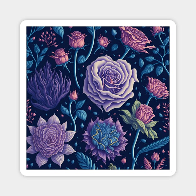 Timeless Floral Wildflower Pattern - Wildflowers - Magnet | TeePublic