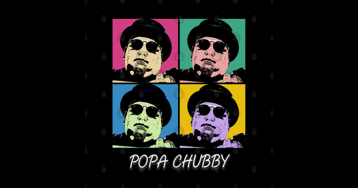 Popa Chubby 80s Pop Art Style - Popa Chubby - Sticker | TeePublic