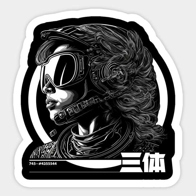 woman_fighter_pilot_001 - Woman Fighter Pilot - Sticker | TeePublic