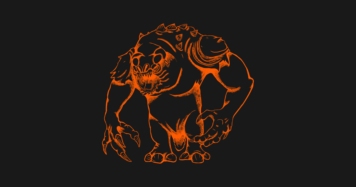 Rancor Line Art - Rancor - T-Shirt | TeePublic