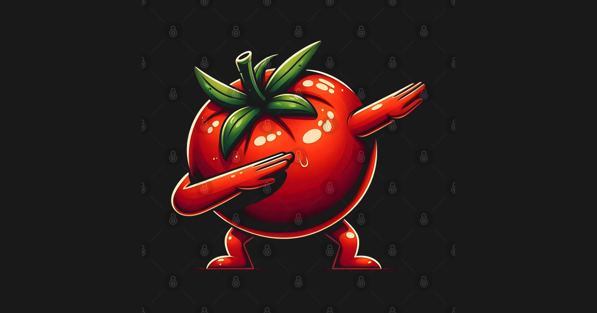 Dabbing Tomato - Funny & Playful Cartoon Vegetable Design - Dabbing ...