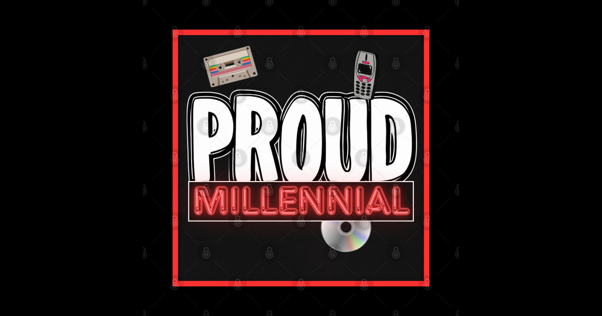 Proud millennial - vintage design - Millennial - Sticker | TeePublic