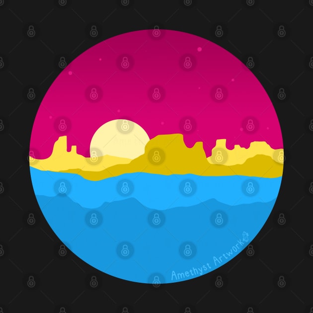 Subtle Pansexual Pride Flag Desert Landscape - Pansexual Pride - T ...