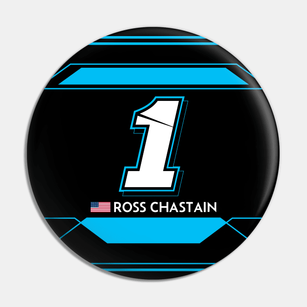 Ross Chastain #1 2023 NASCAR Design - Ross Chastain - Pin | TeePublic